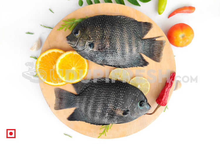 Freshwater Fresh Pearl Spot Fish, Karimeen, 1 Kg – udupifresh.com